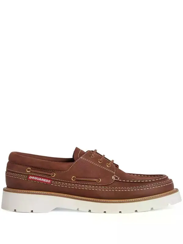 Dsquared2 Lace-up Leather Boat Shoes