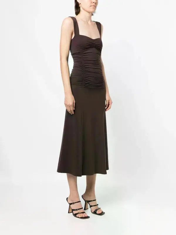 REFORMATION Suvi Ruched Midi Dress
