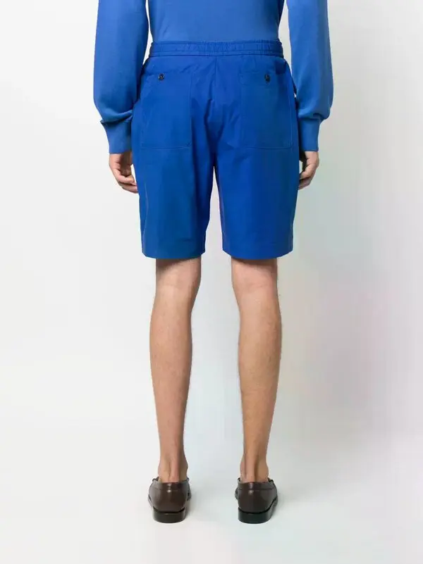 Officine Générale Joaquim Drawstring Waist Cotton Shorts