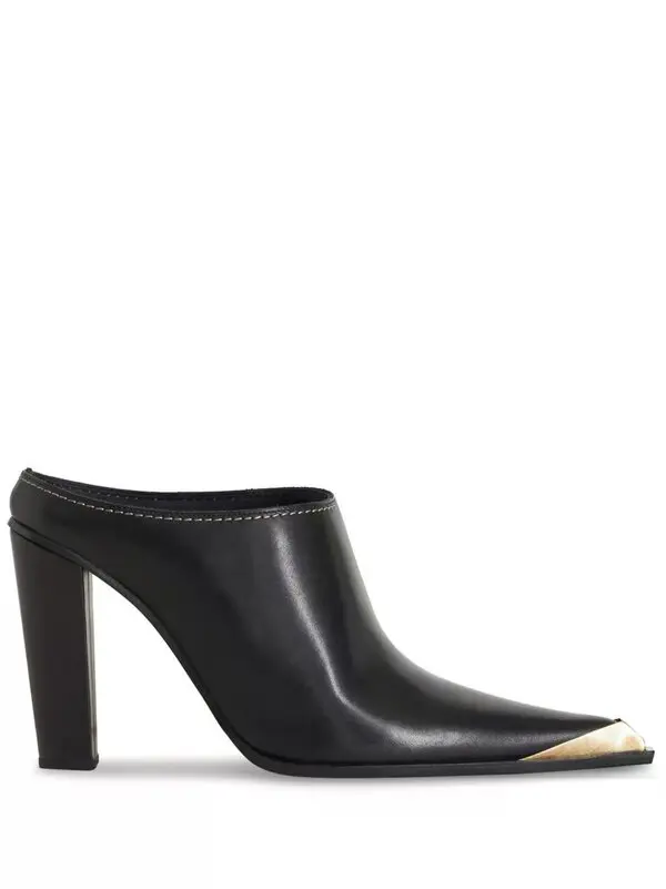 Etro Metallic Toe-cap Leather Mules