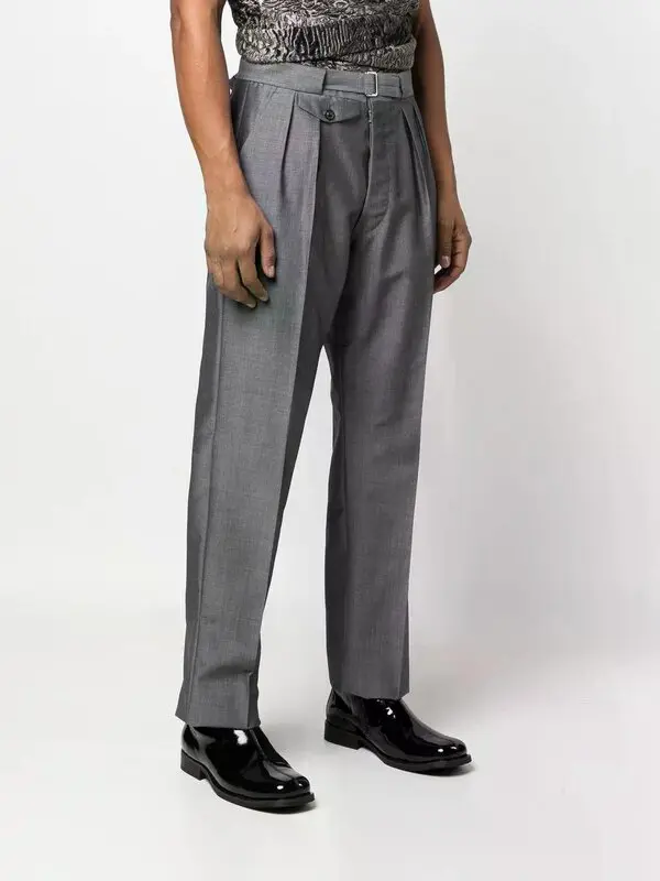 MAISON MARGIELA Belted Tapered Mohair-wool Blend Trousers