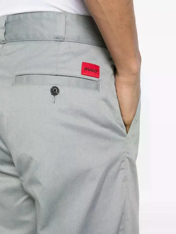 Hugo Pressed-crease Straight-leg Trousers