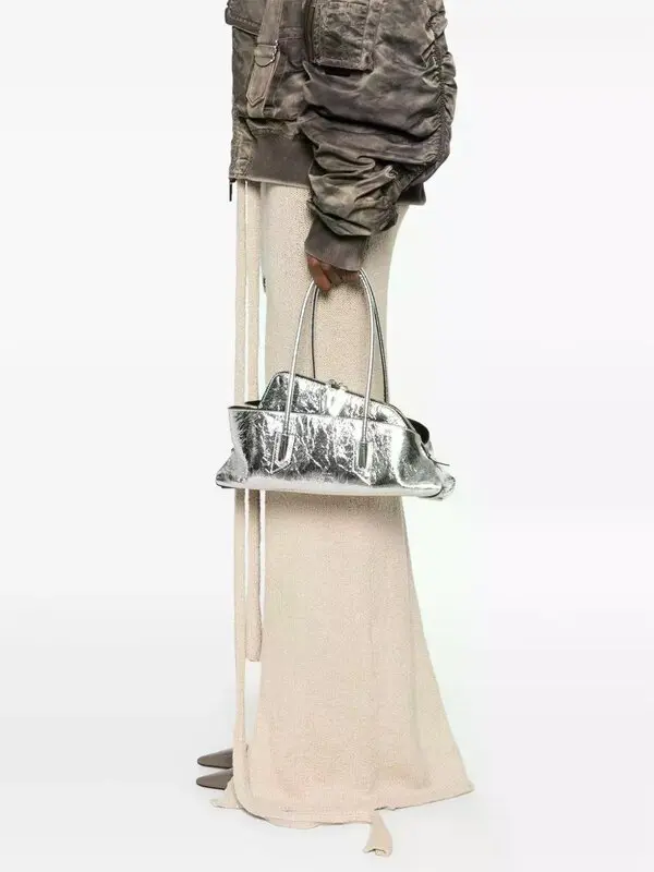Attico Small La Passeggiata Shoulder Bag - Silver