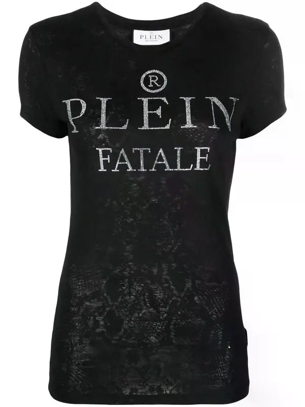 Philipp Plein Logo-embellished Cotton T-shirt - Black
