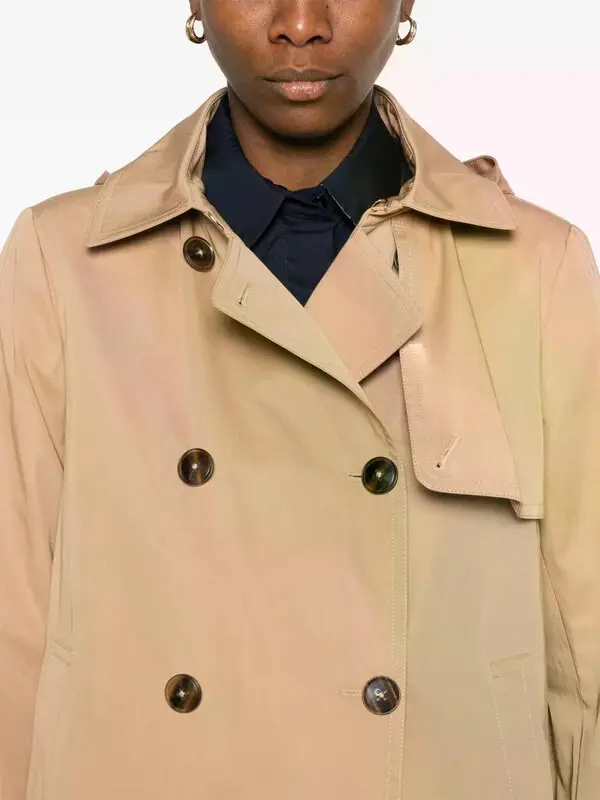 Herno Hooded Double-breasted Jacket - Neutrals