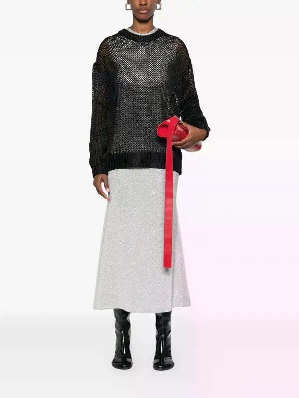 JIL SANDER Open-knit Crew Neck Sweater