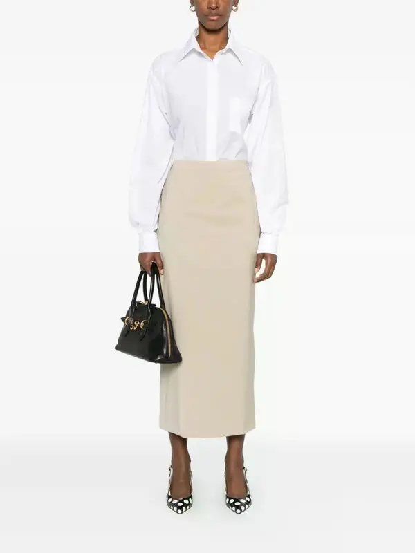 Moschino Virgin Wool Midi Skirt