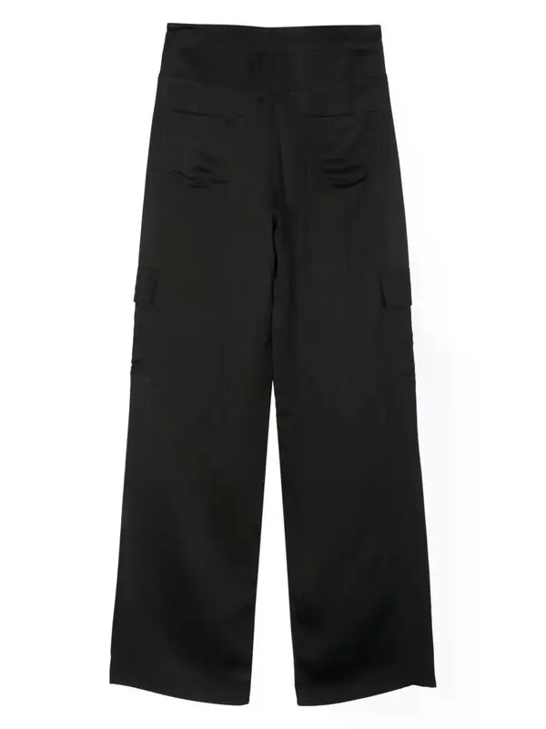 CHIARA FERRAGNI Satin Straight Cargo Trousers