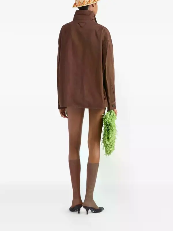 Prada Gabardine Shirt Jacket - Brown
