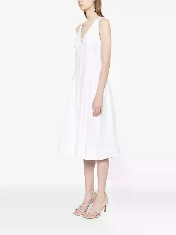 REFORMATION Sebastien Linen V-neck Dress