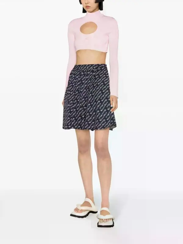 Kenzo X Verdy Flared Miniskirt With All-over Logo Print
