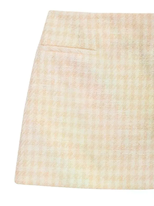 ANINE BING Vanessa Houndstooth Tweed Mini Skirt