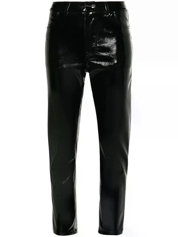 PARLOR Faux-leather Trousers With Patent Finish