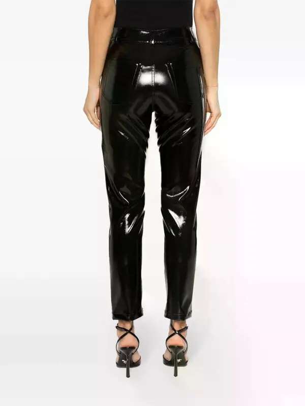 PARLOR Faux-leather Trousers With Patent Finish