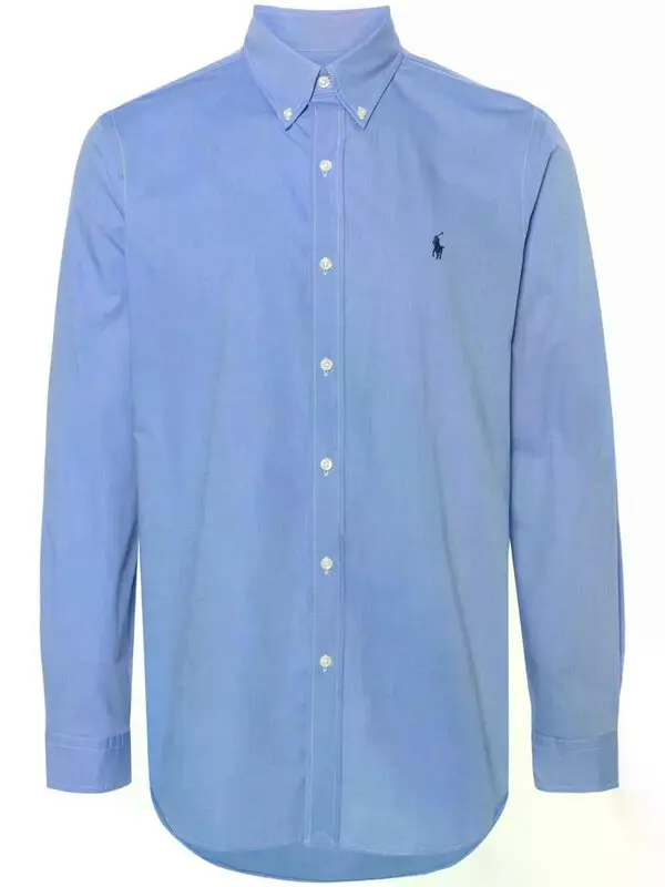 Polo Ralph Lauren Polo Pony-embroidered Poplin Shirt - Blue