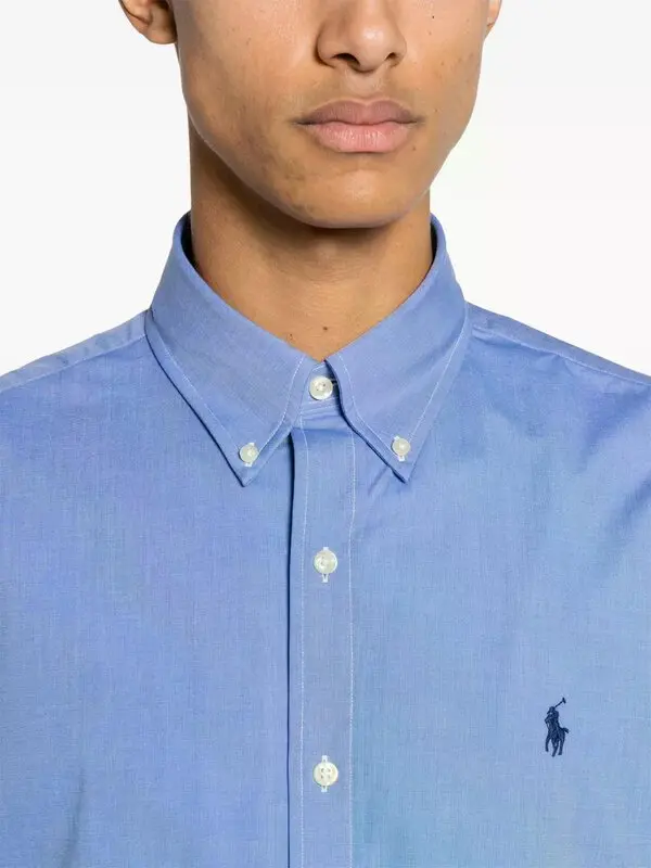Polo Ralph Lauren Polo Pony-embroidered Poplin Shirt - Blue