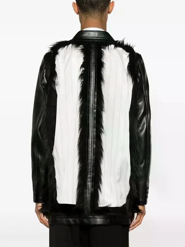 Comme Des Garçons Cutout Faux-fur Blazer