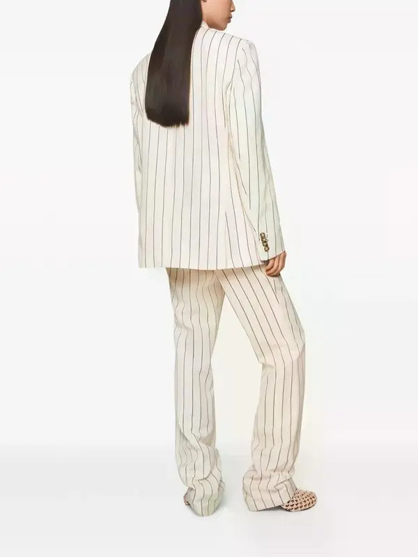 Stella McCartney Pinstriped Mid-rise Straight-leg Trousers
