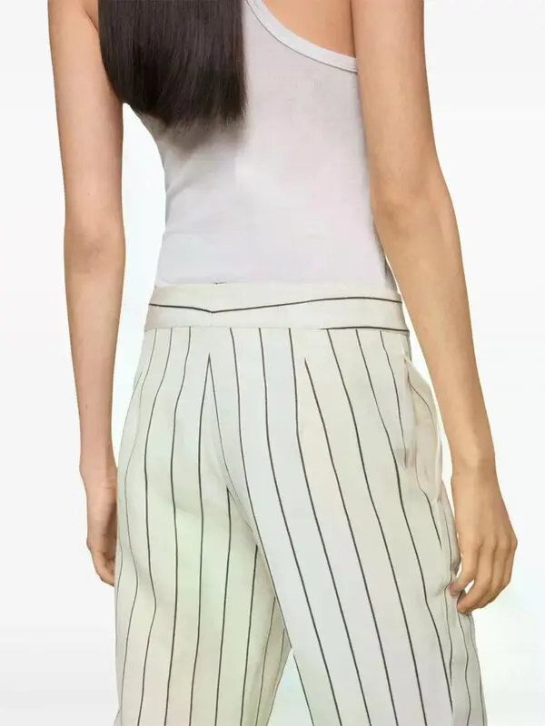 Stella McCartney Pinstriped Mid-rise Straight-leg Trousers