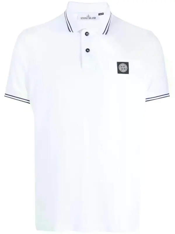 Stone Island Stripe-trim Piqué Polo Shirt