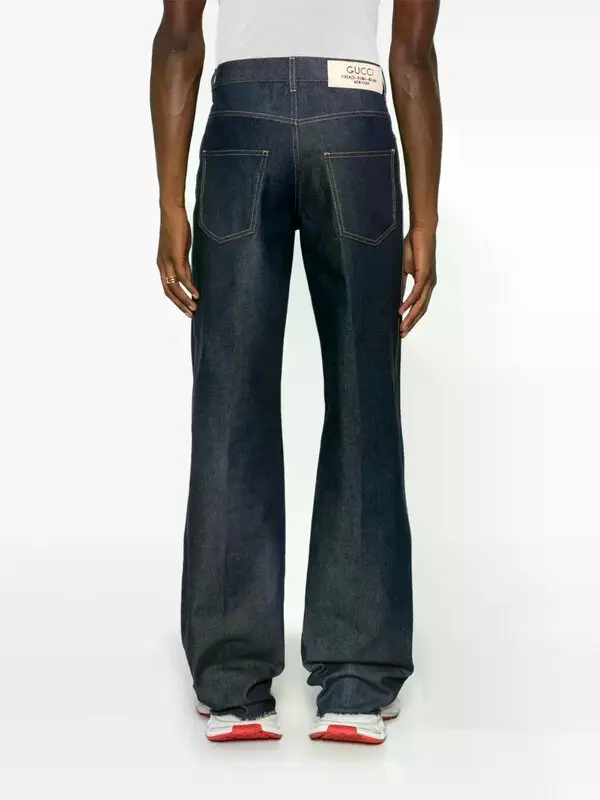 Gucci Logo Patch Jeans