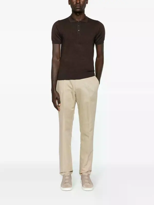 Brioni Pleated Linen-cotton Blend Tailored Trousers