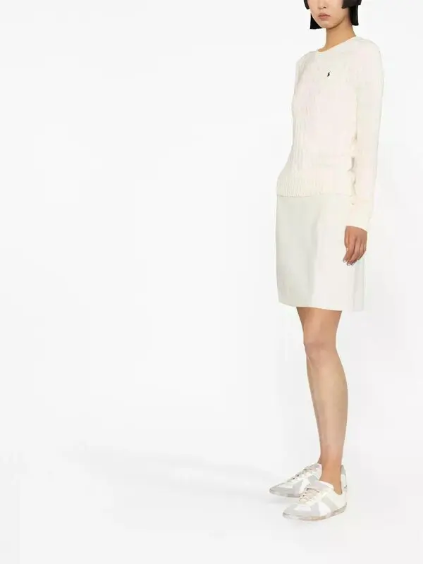 Polo Ralph Lauren Cable-knit Crew Neck Sweater - Neutrals