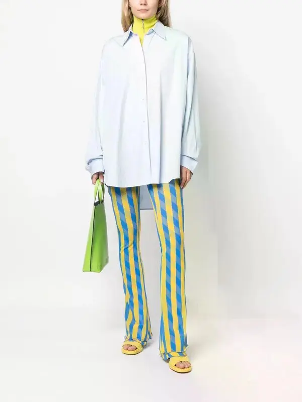 Sunnei Striped Checked Slim-fit Flared Trousers