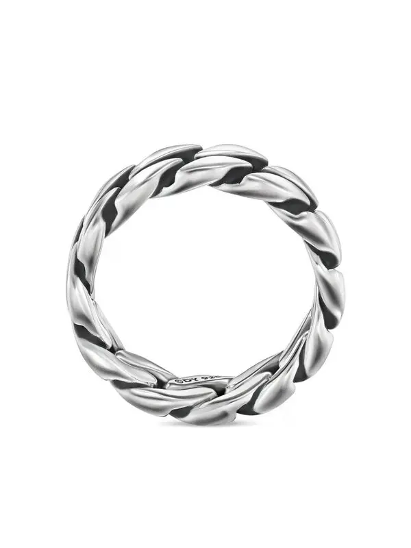 David Yurman Sterling Curb Chain Band Ring