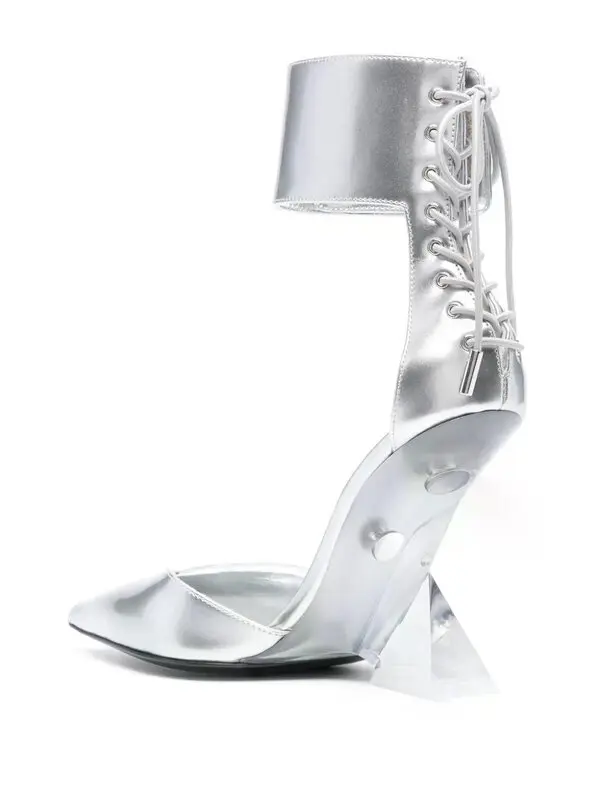 Attico Morgan 105mm Metallic Leather Pumps