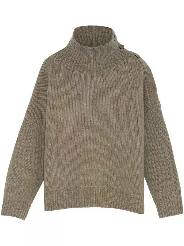 YVES SALOMON Button-up Shoulder Jumper