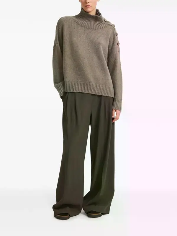 YVES SALOMON Button-up Shoulder Jumper