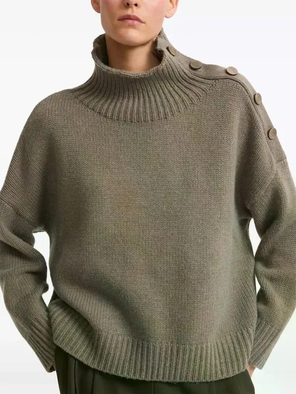 YVES SALOMON Button-up Shoulder Jumper