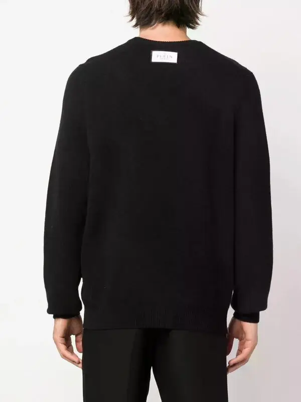 Philipp Plein Intarsia Skull Knit Jumper
