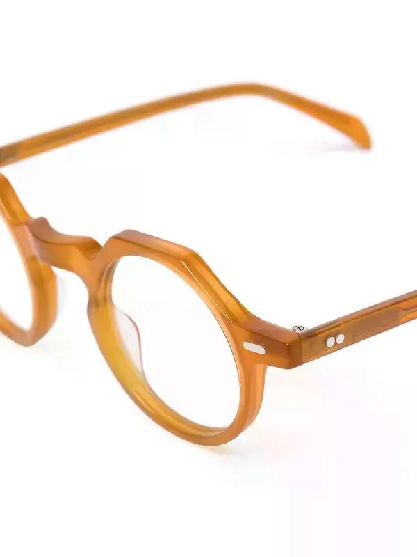 LESCA Round-frame Clear-lens Glasses - Neutrals