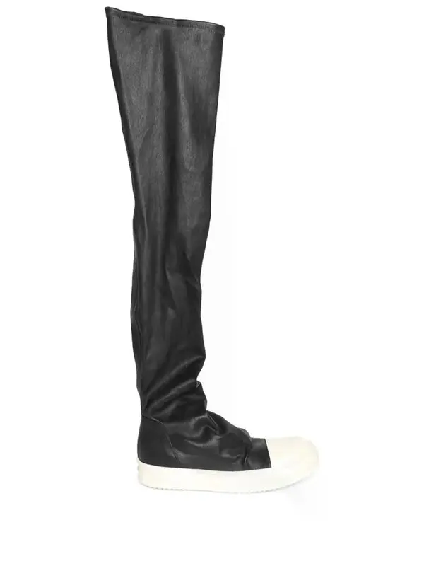 Rick Owens Thigh-high Leather Boots - Black