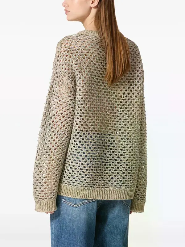 Valentino Garavani Sequinned Open Knit Sweater