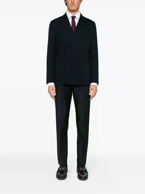 LARDINI Double-breasted Wool Blazer