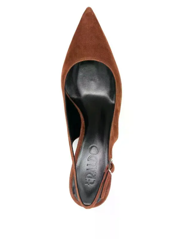 ERALDO Suede Slingback Pumps With Cone Heel