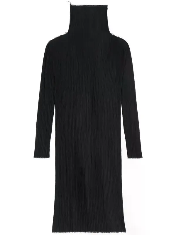 MAISON MARGIELA Long Sleeve Plissé Midi Dress