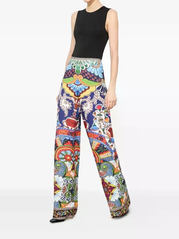 Alice + Olivia Athena Printed Trousers