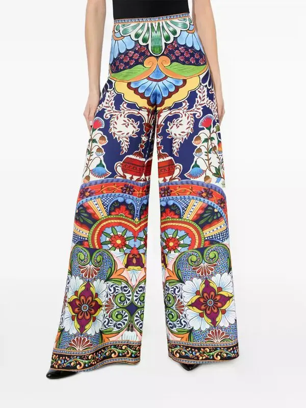 Alice + Olivia Athena Printed Trousers