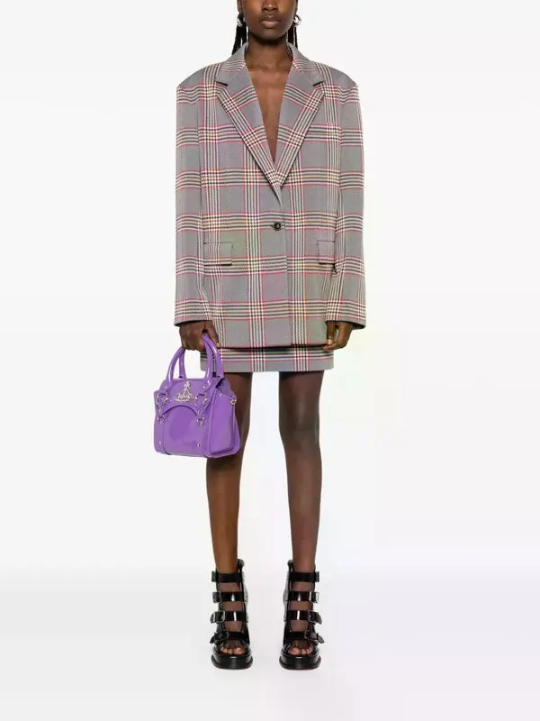 A.M.G. Checked Mini Skirt