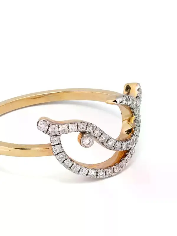 Yvonne Léon 18kt Yellow Dauphin Diamond Ring