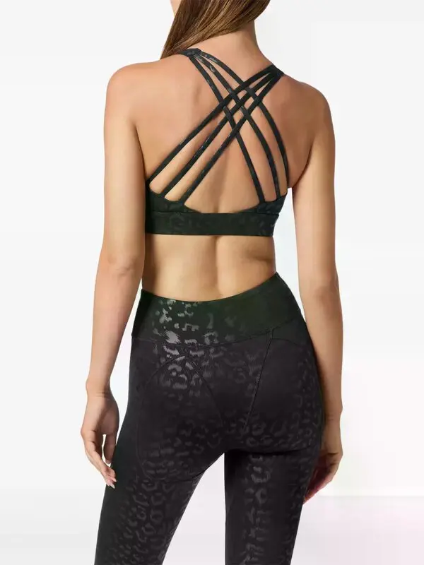 PLEIN SPORT Leopard-print Sports Bra