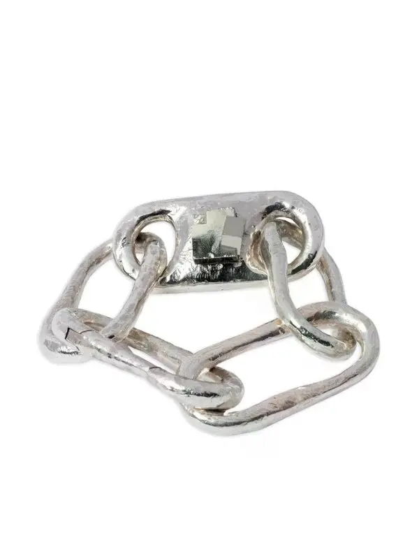 PARTS OF FOUR Large Roman Link Bracelet - Silver