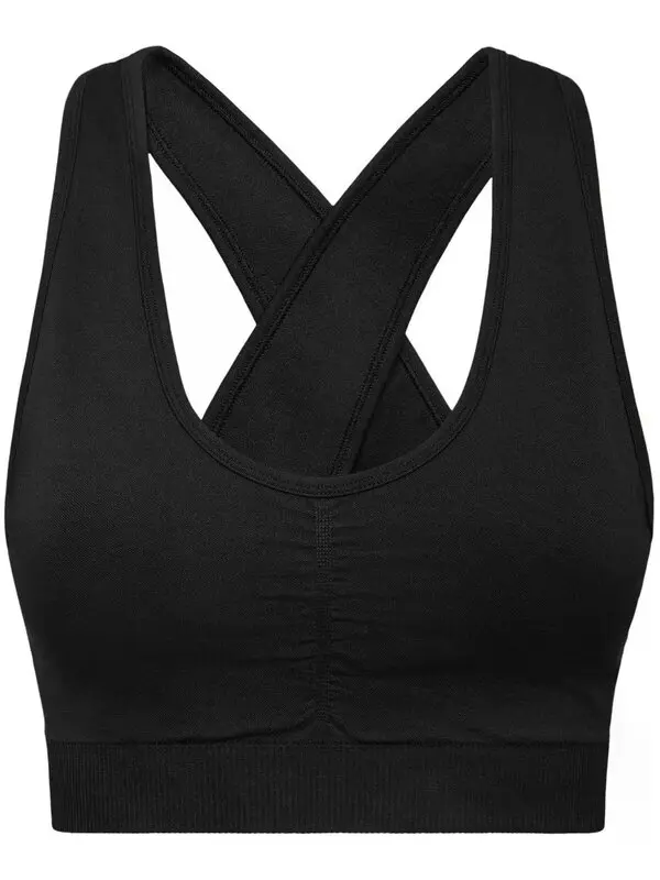 PLEIN SPORT Seamless Wide-straps Sports Bra - Black