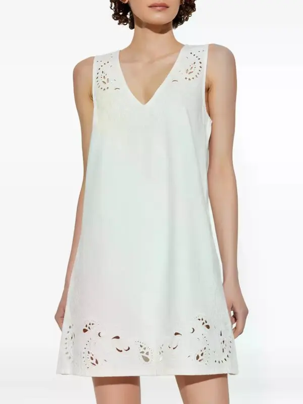 Rag & Bone Embroidered V-neck Mini Dress