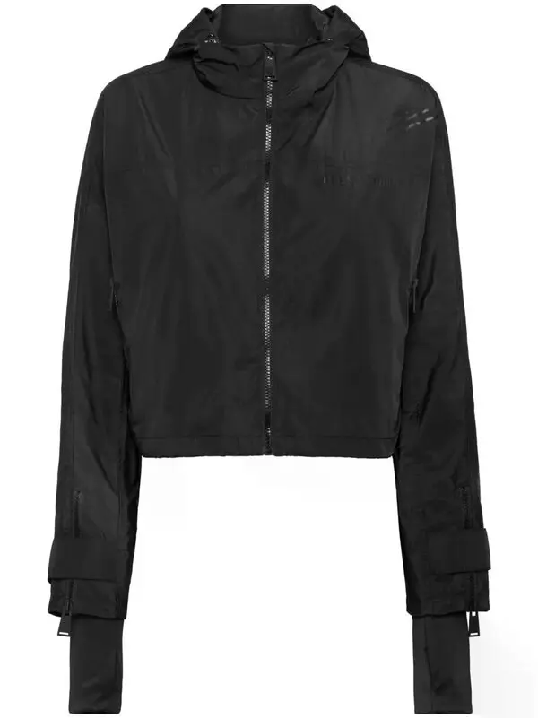 PLEIN SPORT Hooded Zip Jacket - Black