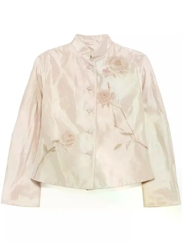 Shiatzy Chen Mandarin Collar Cotton Jacket - Neutrals